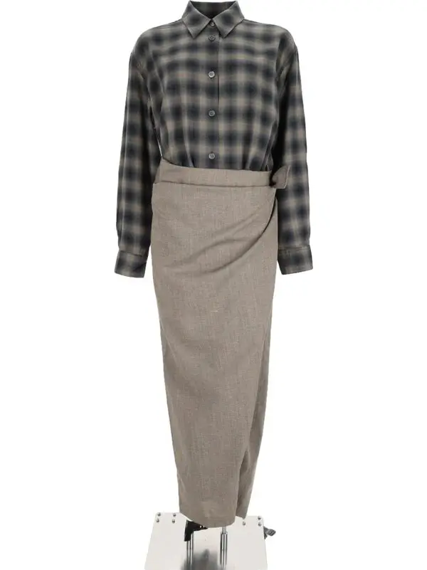 Our Legacy Check Wool Mini Dress - Multicolour