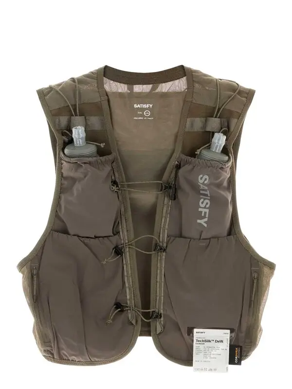 Satisfy Satin-feel Dove Stretch Nylon Mini Vest For - Grey