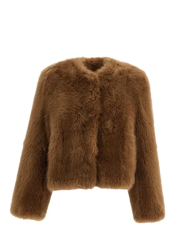 STAND STUDIO Halle Faux Fur Jacket - Multicolor