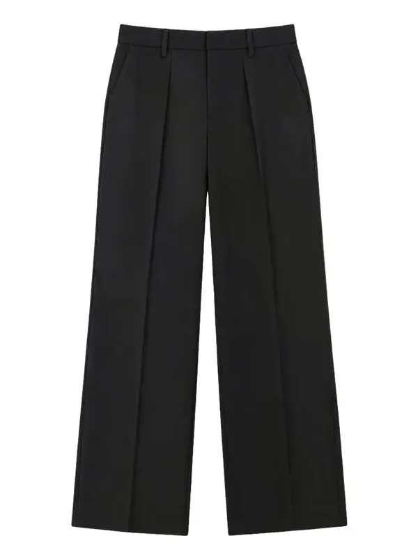 N°21 Pleated Wide-leg Trousers - Black