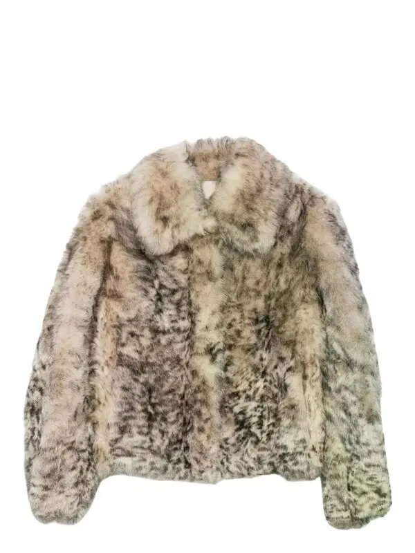 Brunello Cucinelli Fur-texture Zip-up Jacket - Neutrals