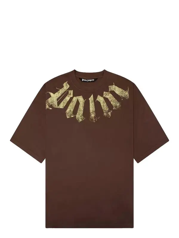 Palm Angels Logo-print Loose-fit T-shirt - Brown