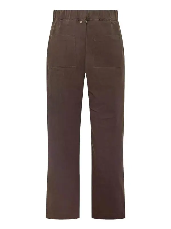 A PAPER KID Pleated Gabardine Trousers - Brown