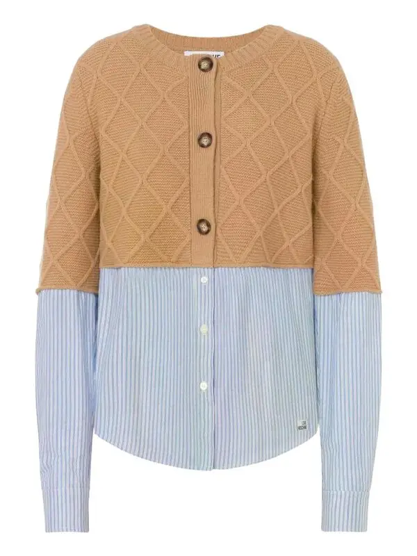 Moschino Diamond-quilted Layered Sweater - Neutrals