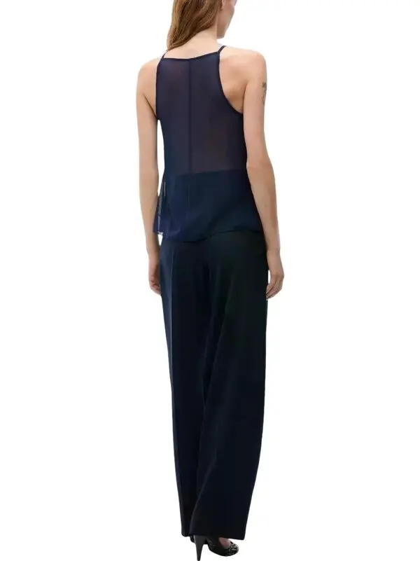 Pinko Fluid Top With Feather Detailing - Blue