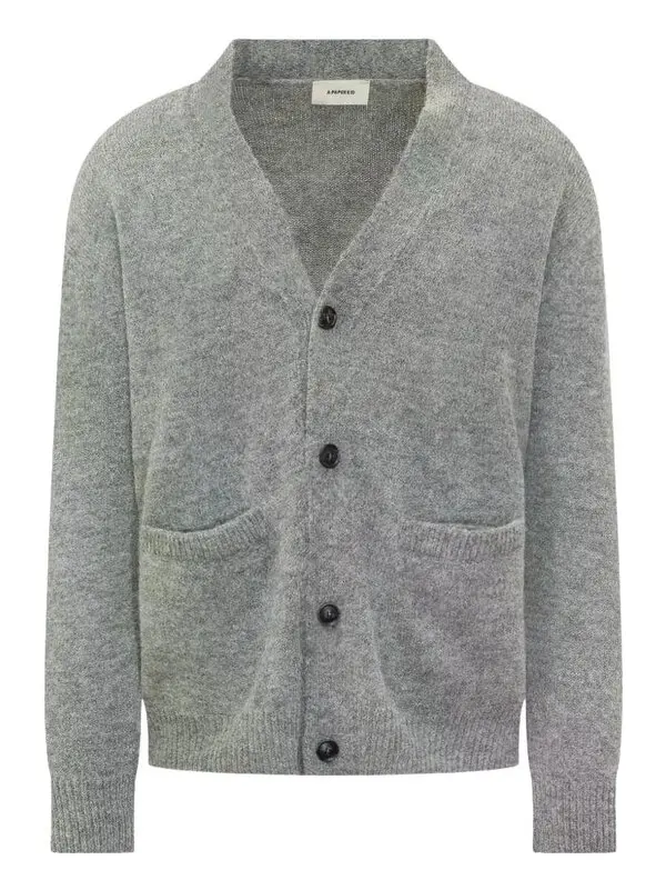 A PAPER KID Mélange-effect Button-up Cardigan - Grey