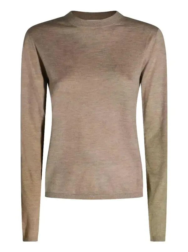 Max Mara Crew-neck Fine-knit T-shirt - Brown