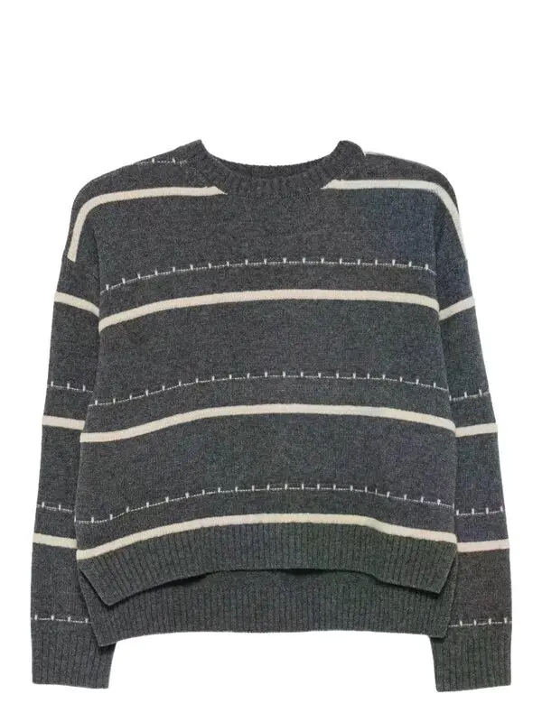 PENNYBLACK Striped Sweater - Grey