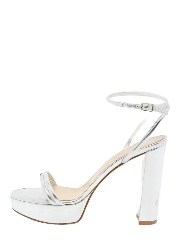 GIANVITO ROSSI Platform Ankle-strap Sandals - Silver