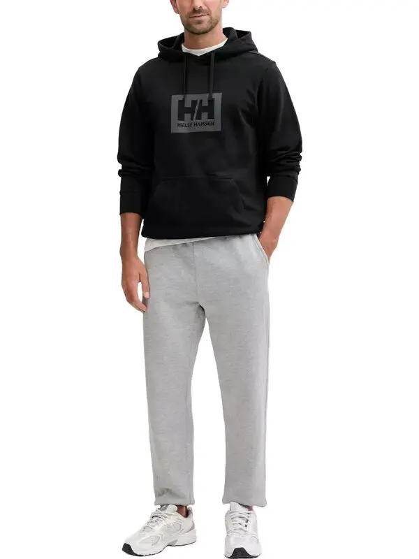 Helly Hansen Hh Box Logo-print Drawstring Hoodie - Black