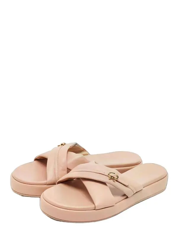 GIANVITO ROSSI Alima Crossover Sandals - Neutrals