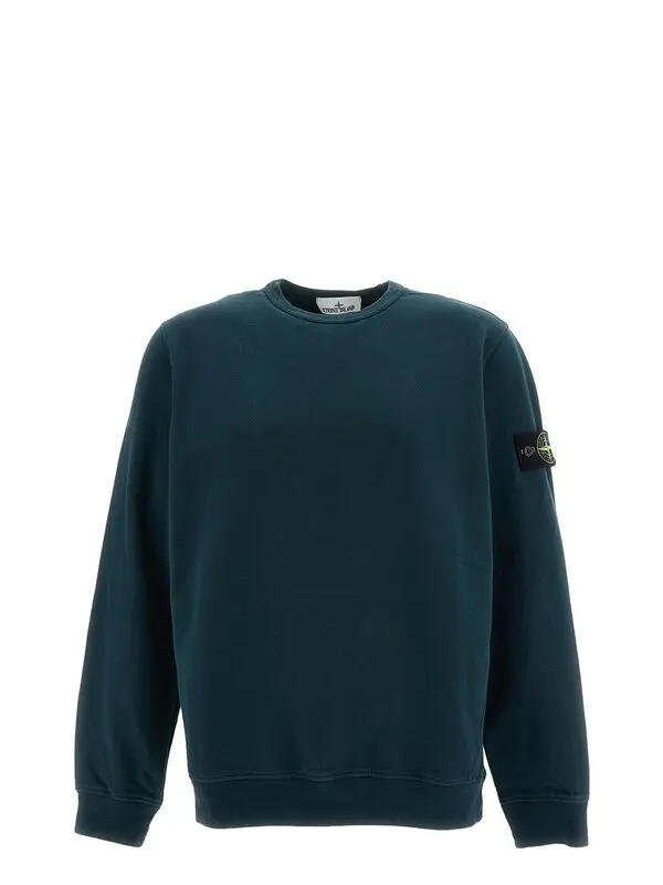 Stone Island Brushed Organic Cotton Fleece Crewneck Sweatshirt - Multicolor