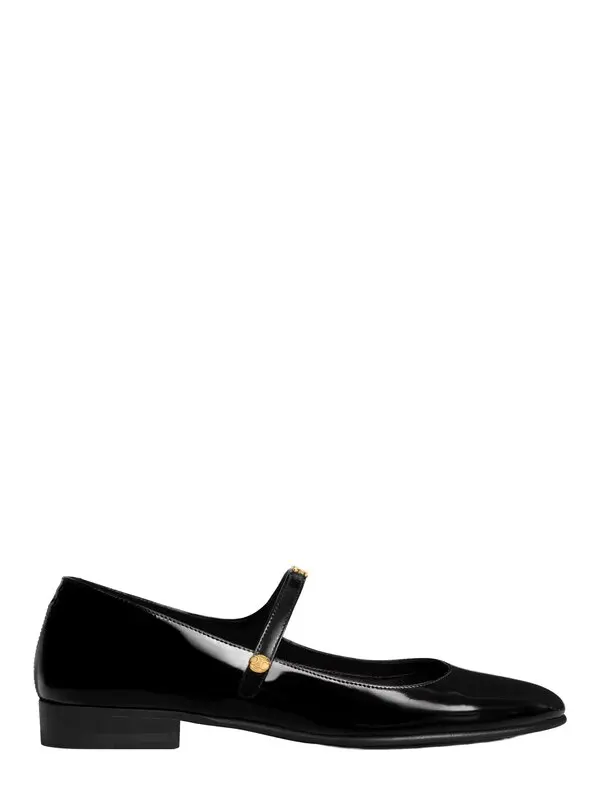 Celine Leather Mary-jane Ballets - Black