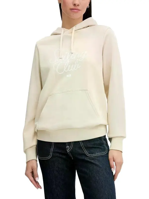 Helly Hansen Core Logo-print Drawstring Hoodie - Neutrals