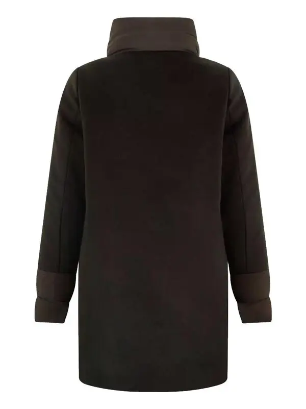 MOORER Abetele Padded High-neck Single Breasted Coat - Brown