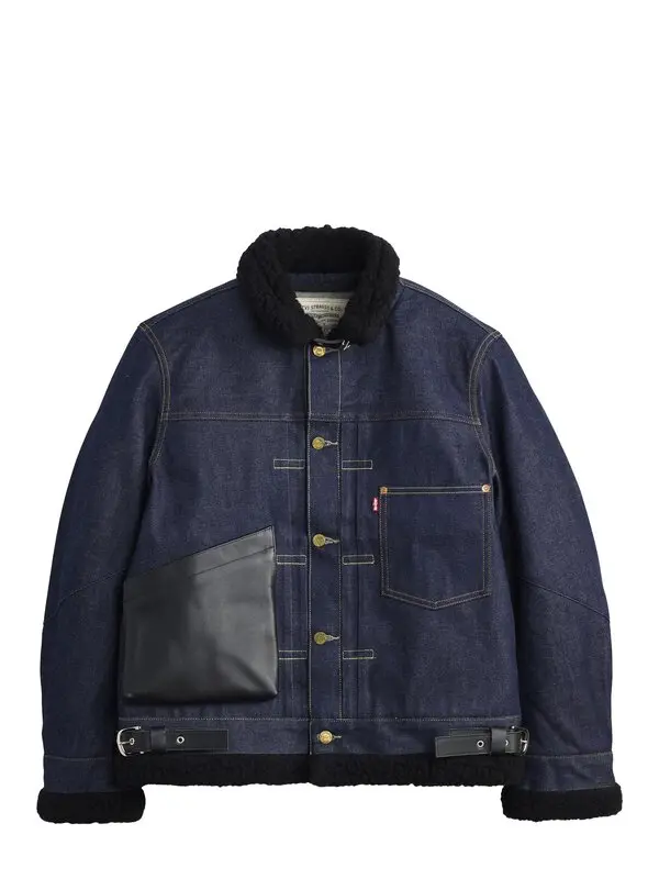 Sacai X Levi's Giacca Sherpa - Blu
