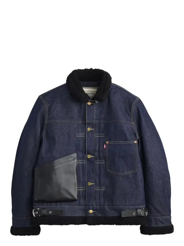Sacai X Levi's Giacca Sherpa - Blu