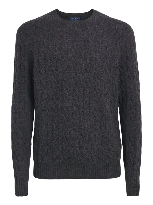 Polo Ralph Lauren Wool-cashmere Cable-knit Sweater - Grey