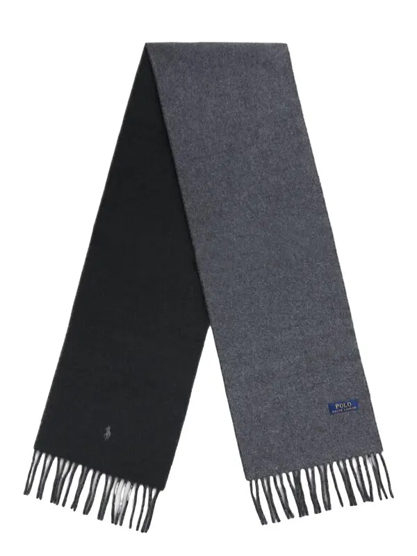 Polo Ralph Lauren Wool-blend Reversible Scarf - Black