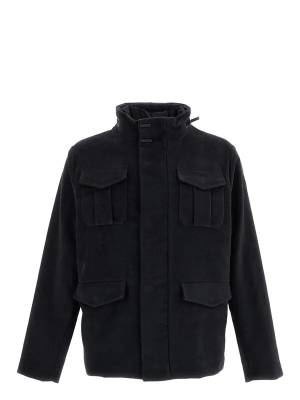RRD - ROBERTO RICCI DESIGN Field Jacket Imbottita In Moleskin - Blu