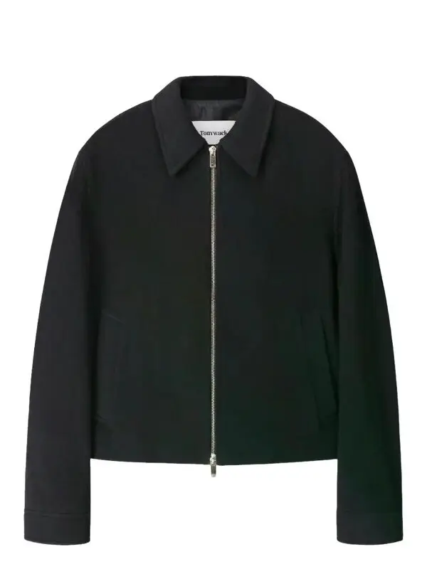TONYWACK Zip-up Collared Jacket - Black