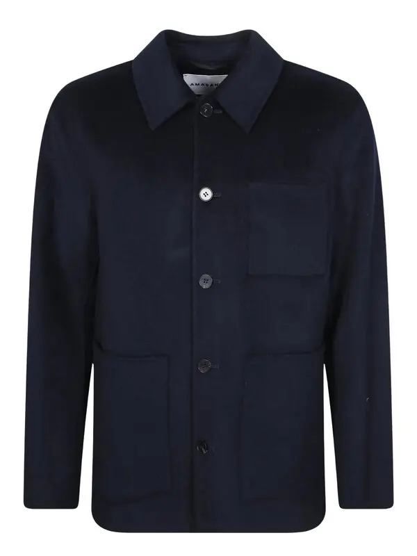 AMARANTO Button-up Shirt Jacket - Blue