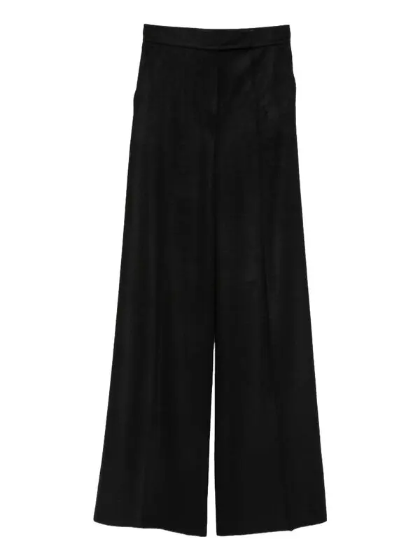 Max Mara Wool Flared Trousers - Black