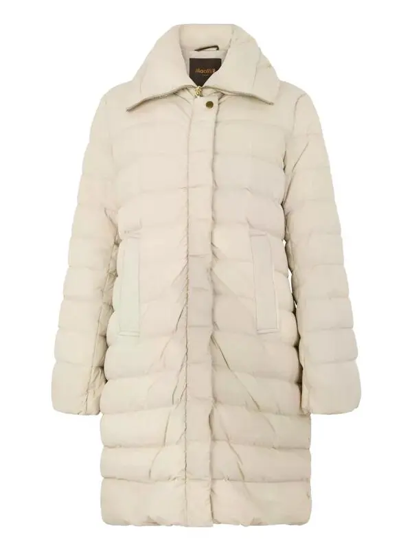 MOORER Cintia Quilted Single-breasted Coat - Neutrals