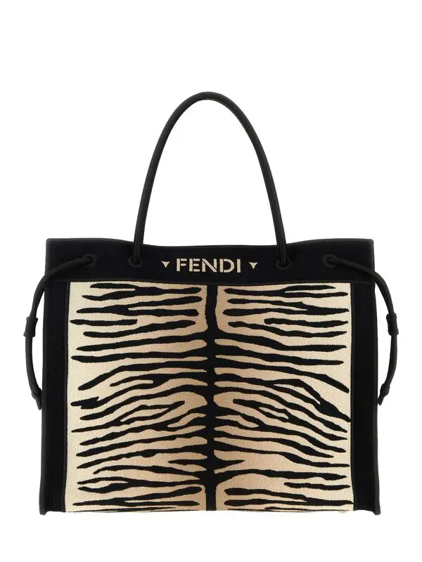 Fendi Embroidered Fabric Magic Shopping Bag - Multicolor