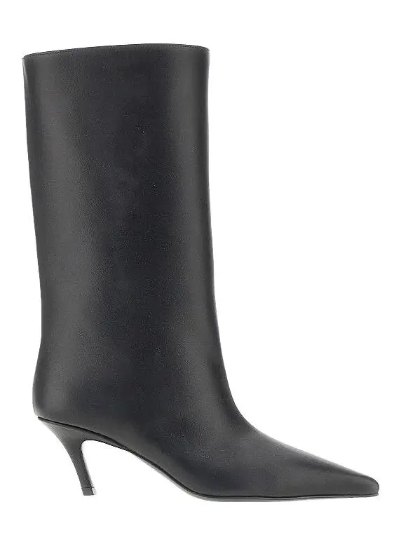 Amina Muaddi Nappa Leather 'fiona' Boots - Brown