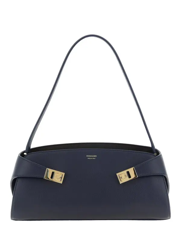 FERRAGAMO Hug East-west' Shoulder Bag - Blue