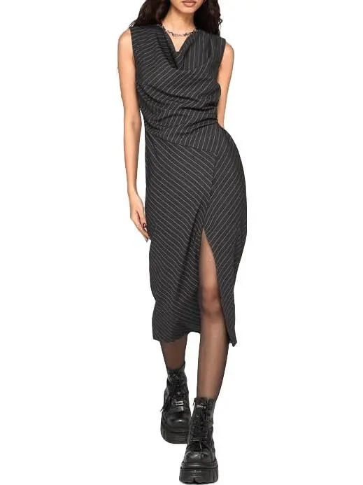 DISTURBIA Dorothea Tailored Midi Dress - Grey