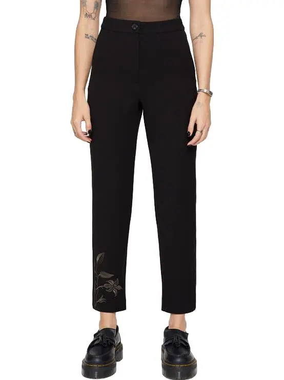 DISTURBIA Maira Ivy Slim Trousers - Black