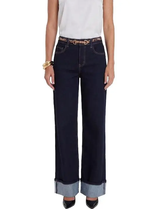THE NOLI SHOP Claire Palazzo Cuff Jean - Indigo