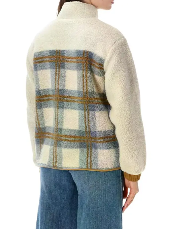 KAVU Willow Plaid-pattern Fleece Jacket - Neutrals