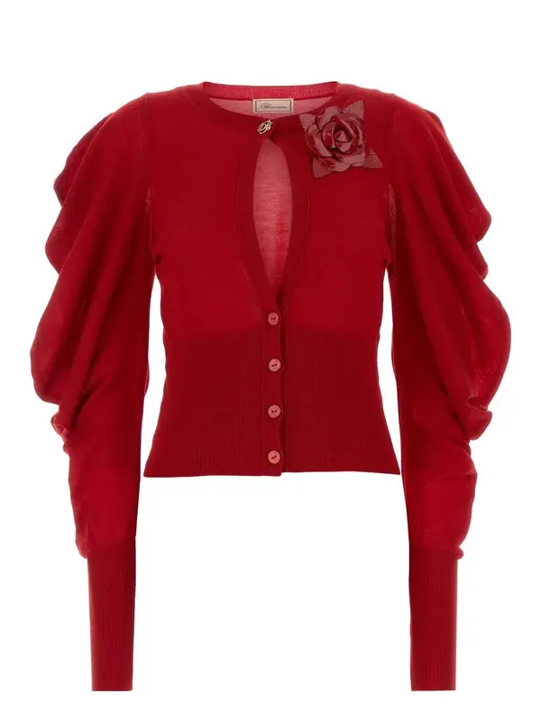 Blumarine Wool Cardigan - Red