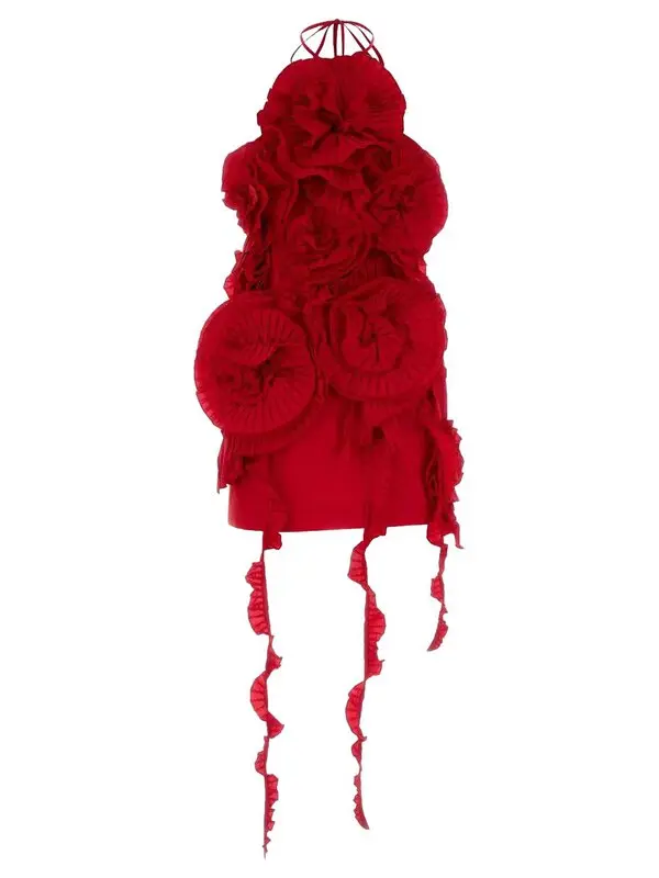 Blumarine Taffeta Mini Dress - Red