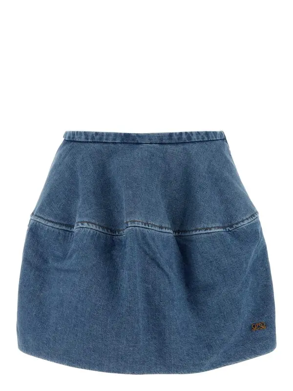 Loewe Denim Mini Skirt - Blue