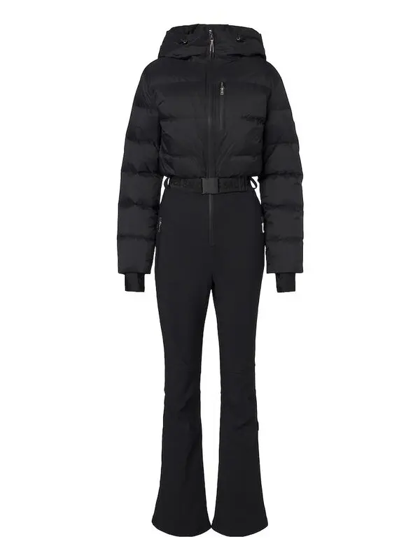YVES SALOMON Hooded Down Ski Suit - Black