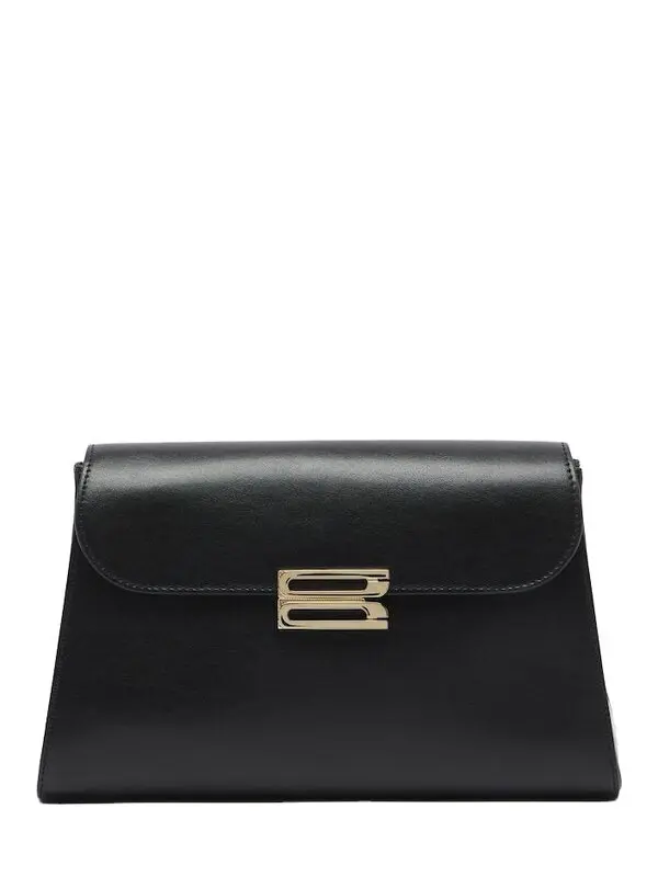 Victoria Beckham Dorian Trapeze Leather Shoulder Bag - Black