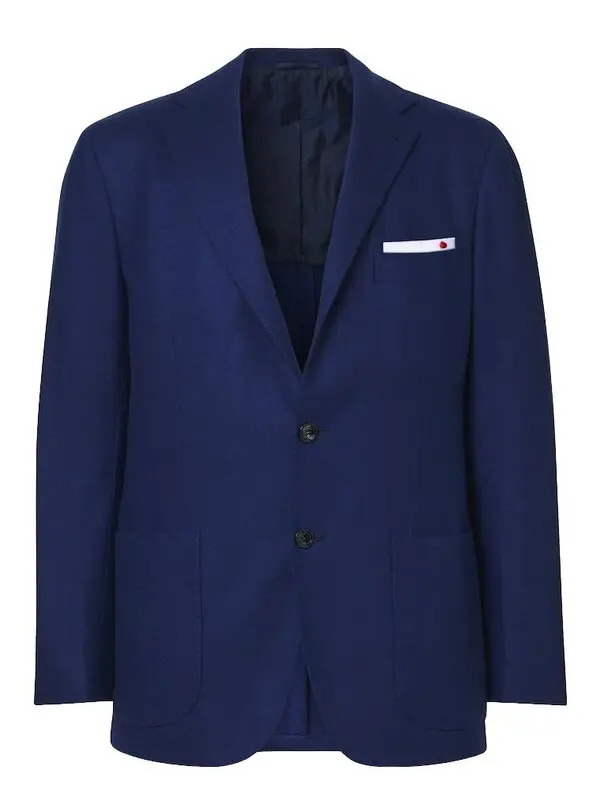 Kiton Wool And Cashmere Blazer - Blue