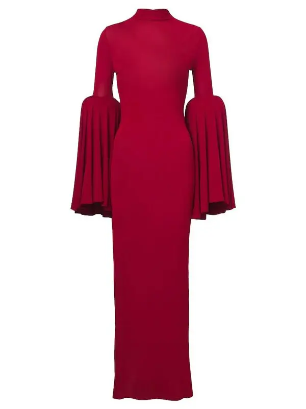 JEAN PAUL GAULTIER Pleated Gown - Red