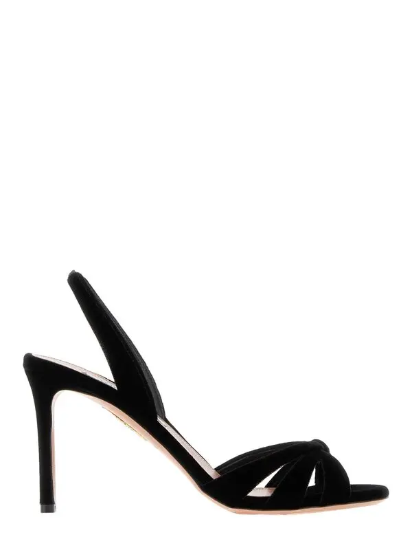 AQUAZZURA Velvet Tati Sandals - Black