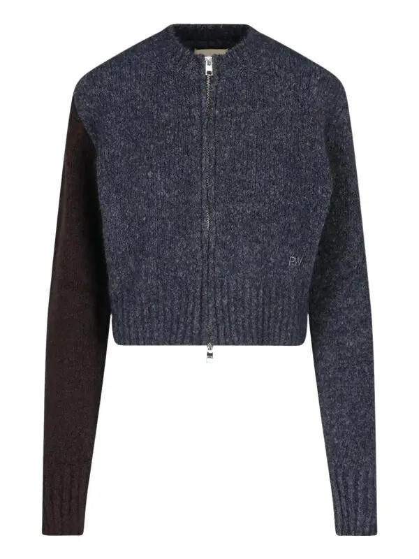 Paloma Wool Cropped Zip Cardigan "jane - Gray