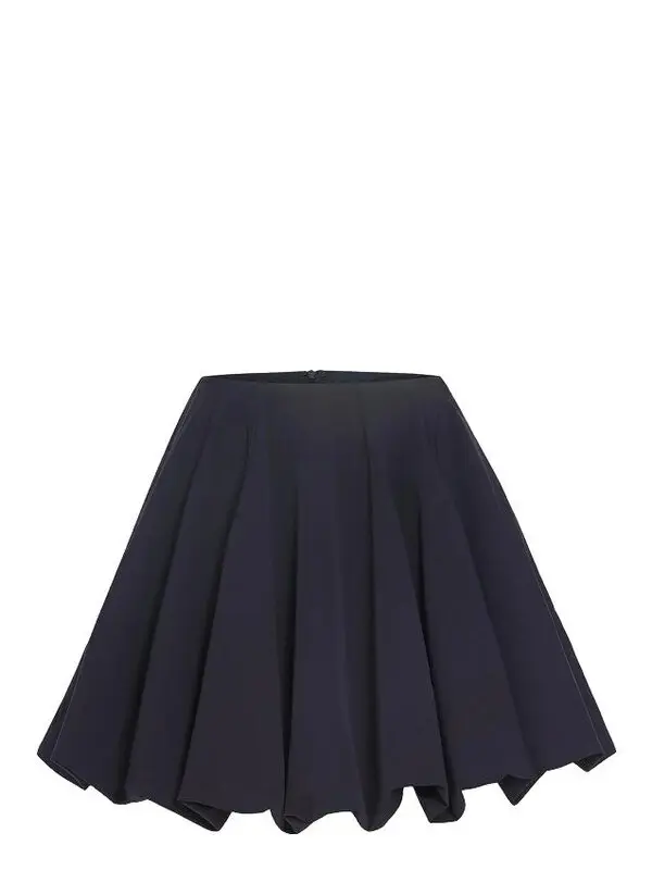 TWP Julia Pleated Cotton Poplin Miniskirt - Midnight