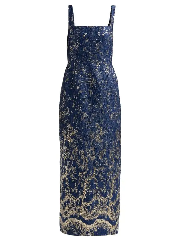 Simkhai Virette Column Maxi Dress - Midnight