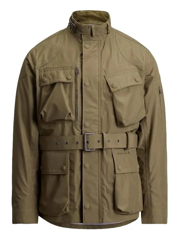 Polo Ralph Lauren Taffeta Belted Zip-up Jacket - Fall Sage