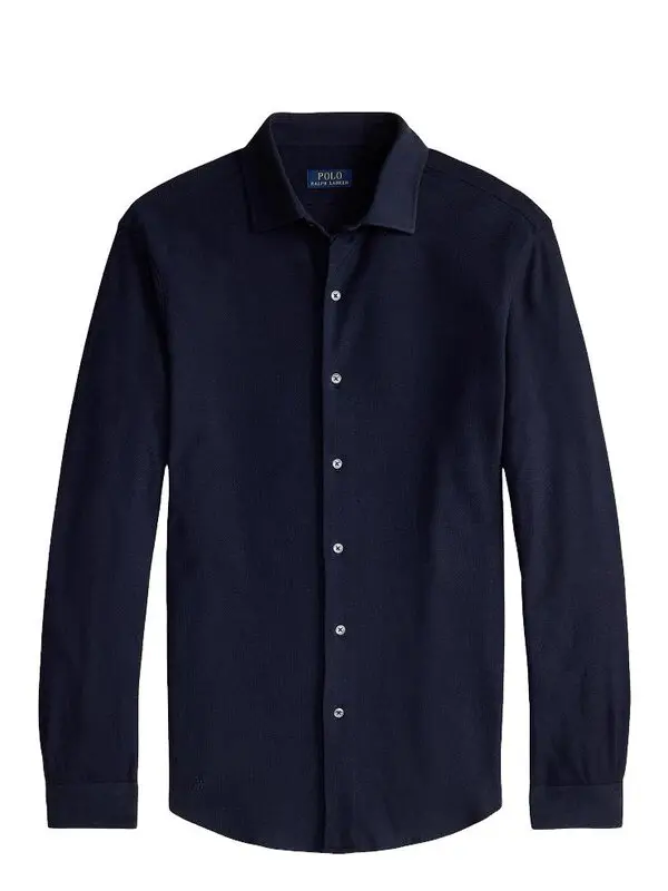Polo Ralph Lauren Textured Honeycomb Cotton Shirt - Navy