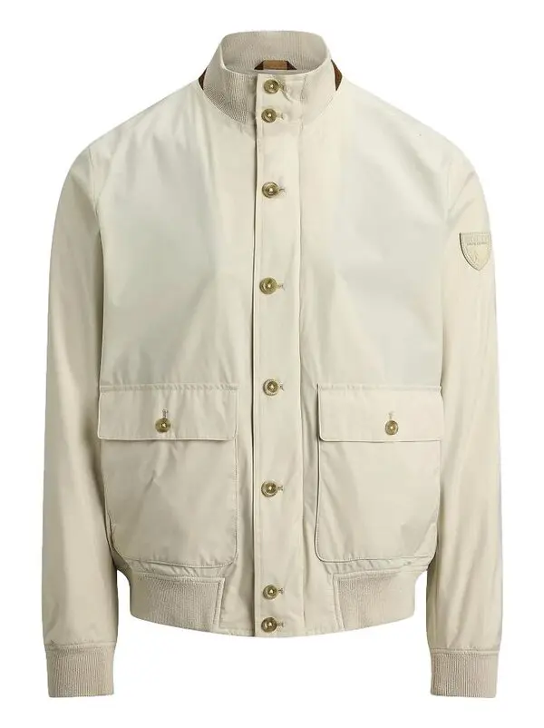 Polo Ralph Lauren Gabardine Stand Collar Bomber Jacket - Basic Sand