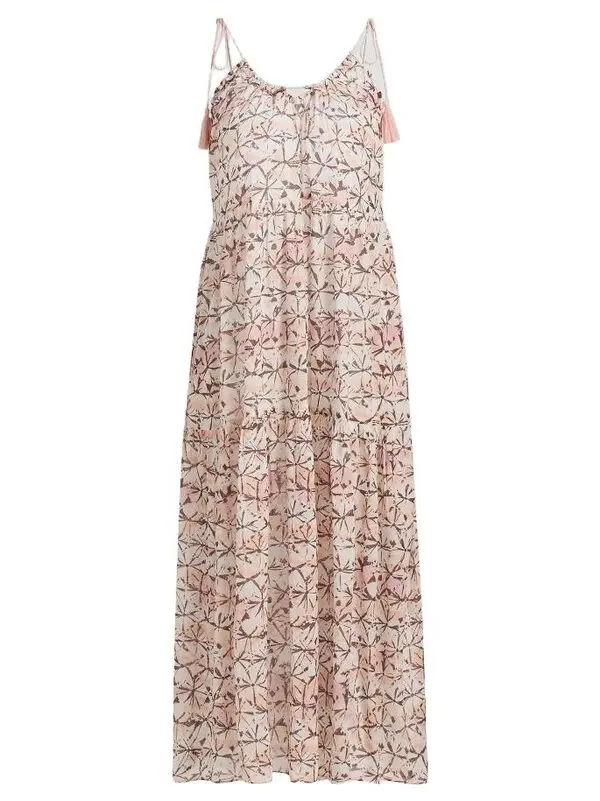 Ulla Johnson Fernanda Printed Cotton Midi-dress - Amethyst